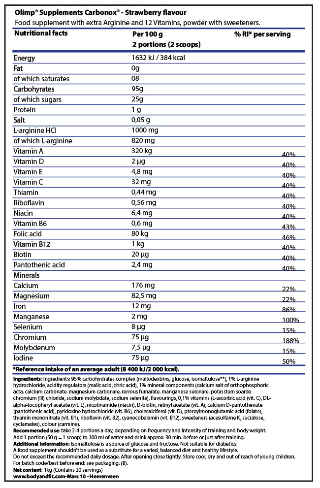 carbonox olimp 1 kg satın al